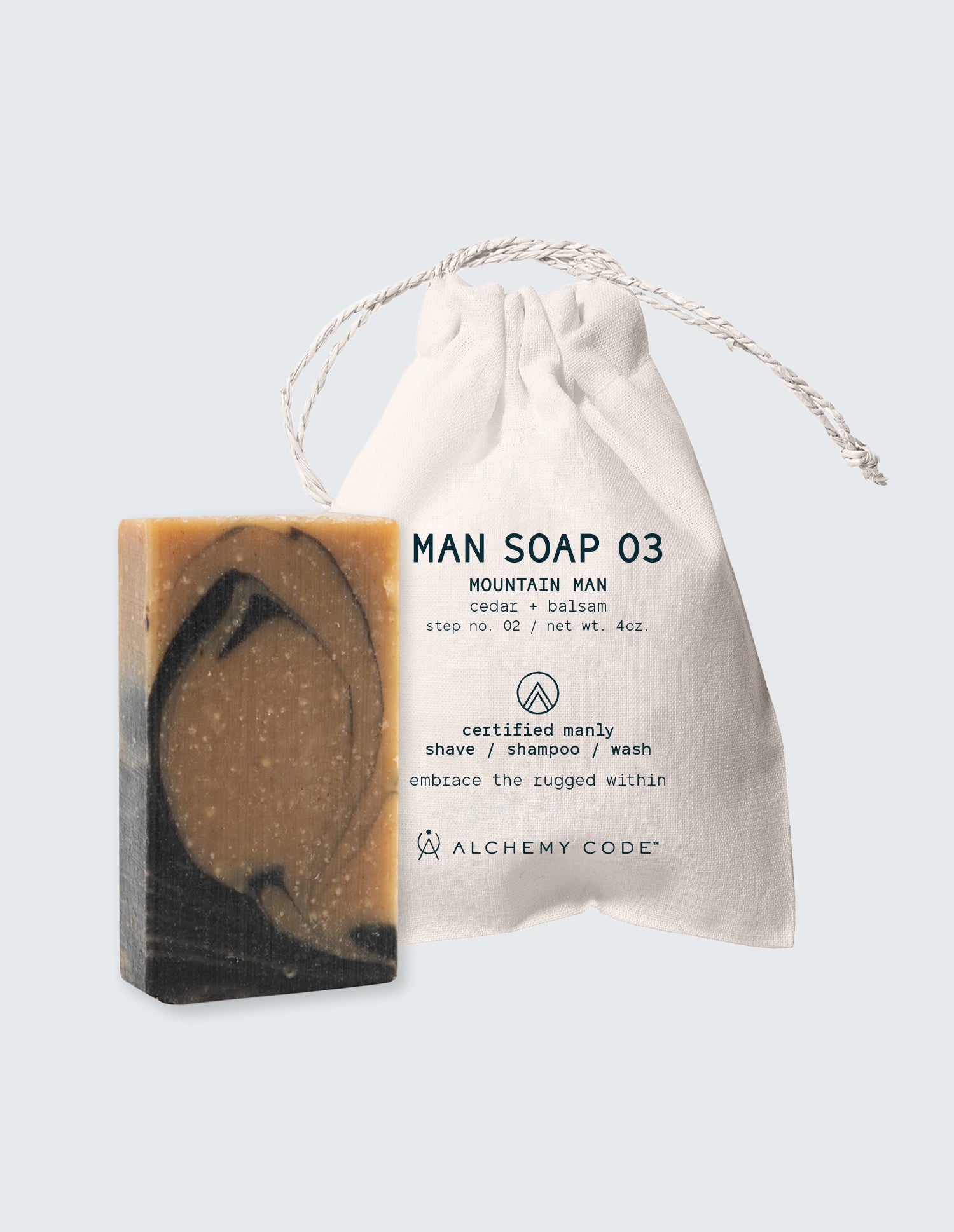 MAN SOAP 03 | 3-in-1 Shave, Shampoo + Body Wash – Alchemy Code